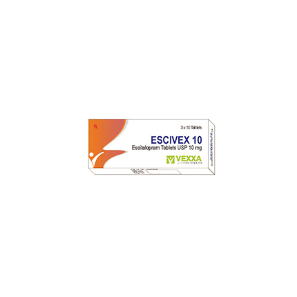 ESCIVEX 10 Escitalopram Oxalate 10mg Film-Coated Tablet 1's price in ...